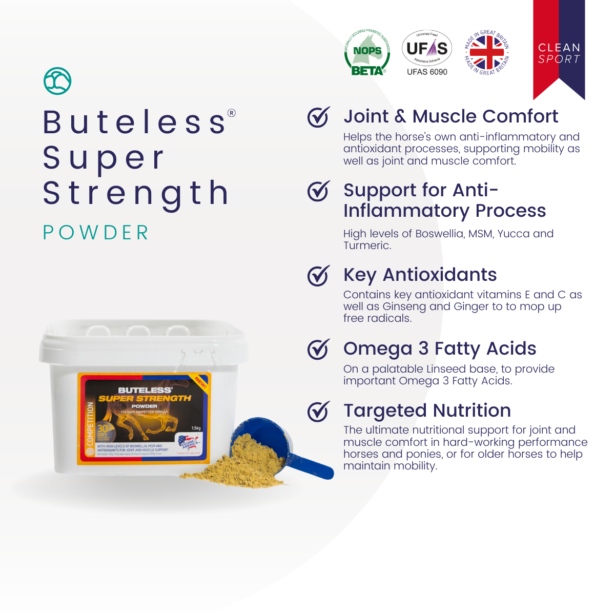 Buteless Super Strength Powder – Equine America